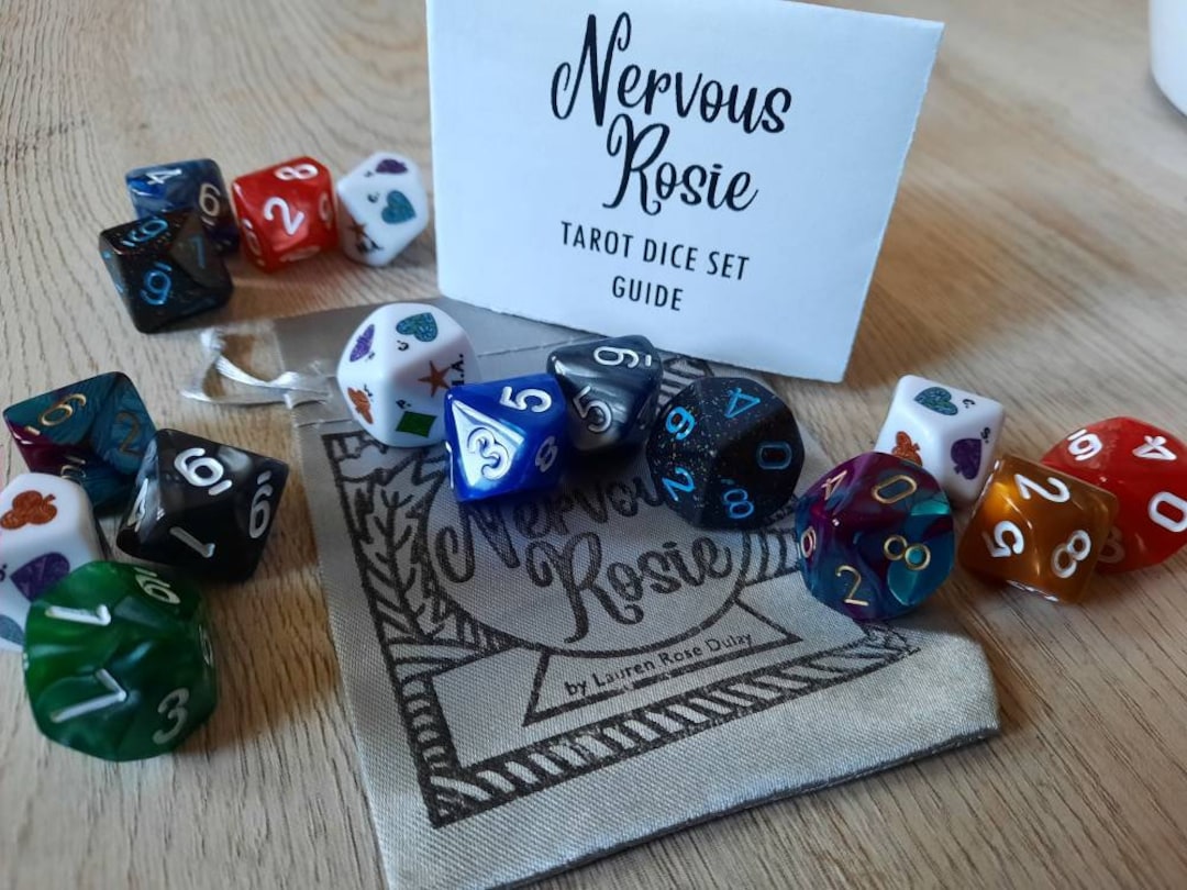 Nervous Rosie - Tarot Dice Set, Oracle Dice, Major Minor Arcana Throw ...