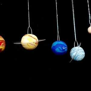 Mini Solar System Planet Ornament Set - Handmade Clay, Made in the USA ...