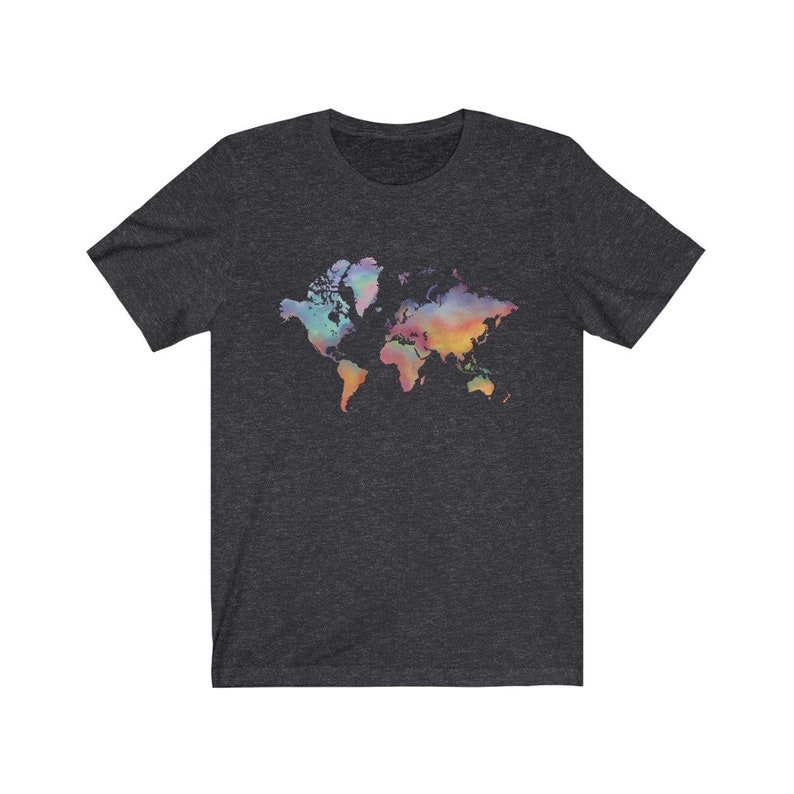 World Map Shirt, Travel Tshirt, World Map Print - Etsy