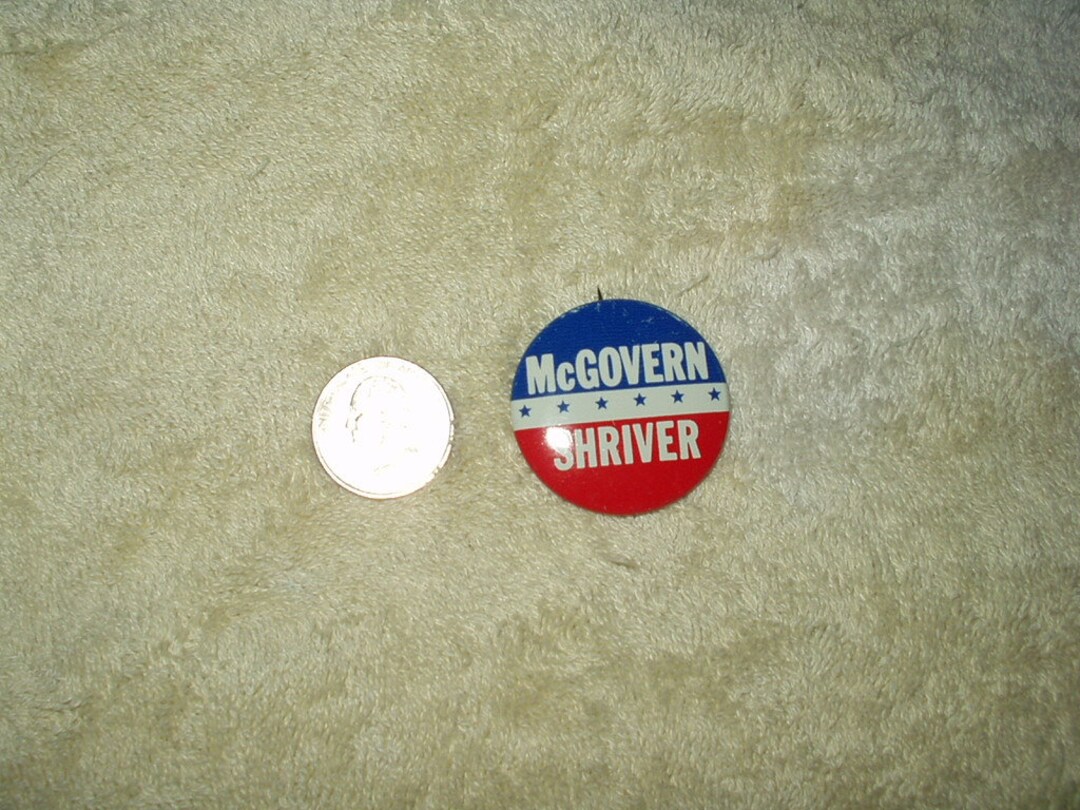 Mcgovern Shriver 1972 Political Pin Button - Etsy