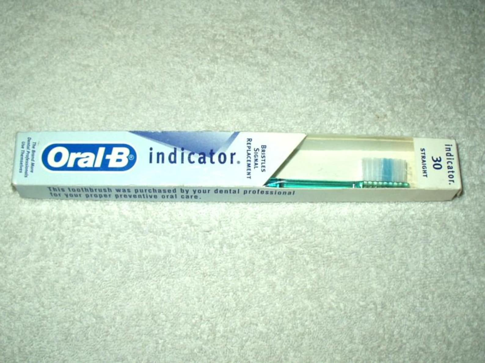 Vintage Oral-b Indicator Toothbrush 30 Soft Straight Teal Blue From ...