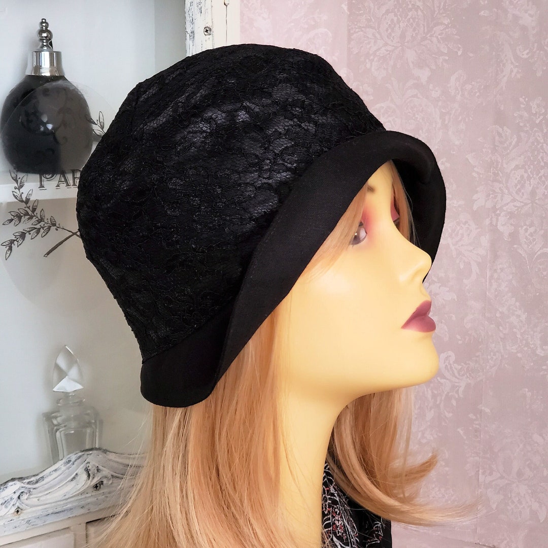 Black Cloche Hat, 1920s Style Hat - Etsy