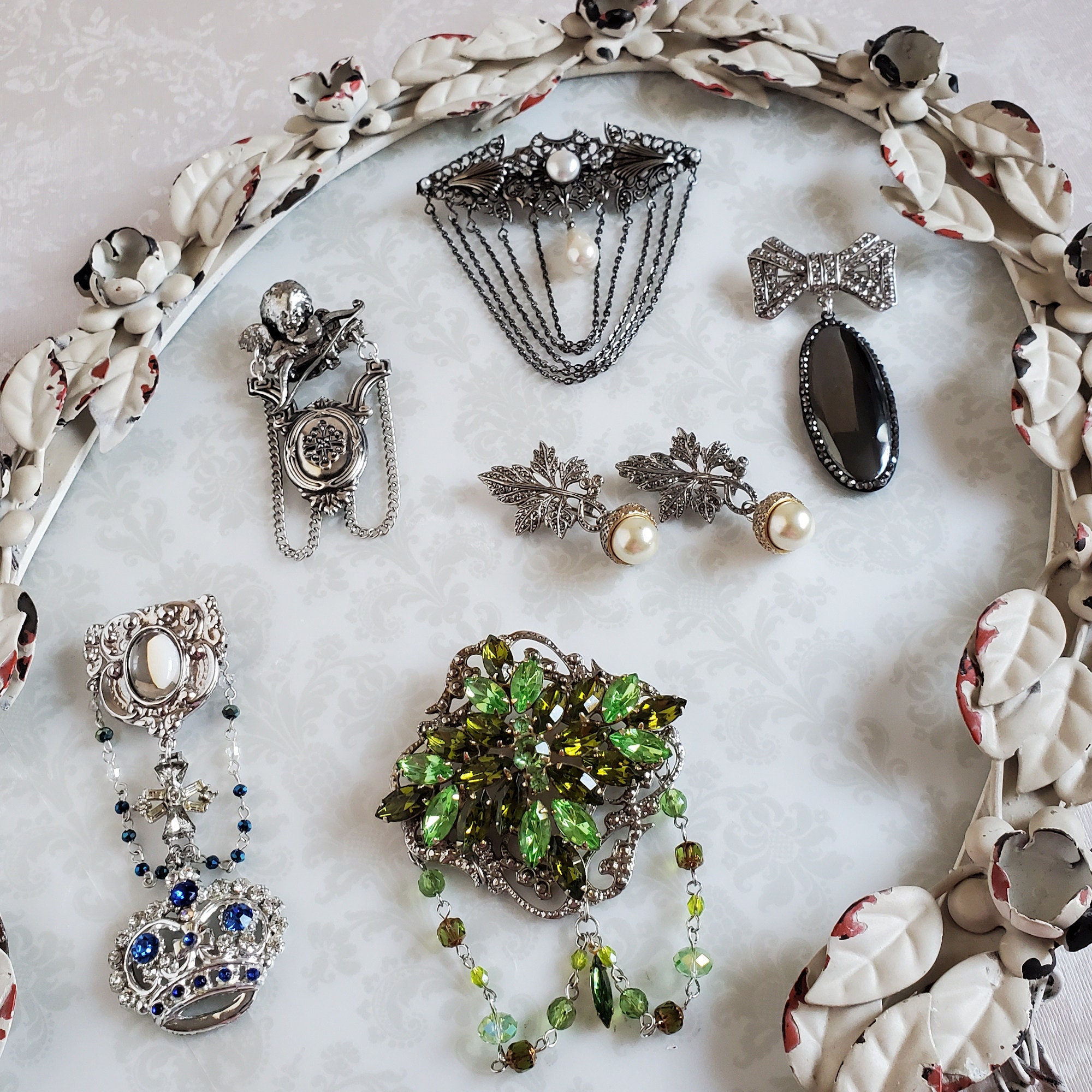 Crown Brooch Pin, Designer Brooch - Etsy