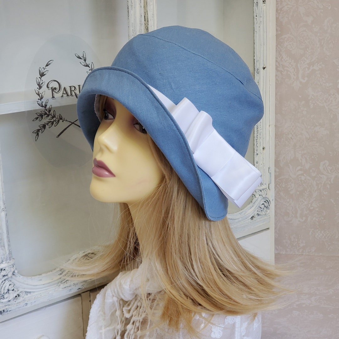 Blue Cloche Hat, 1920s Style Hat - Etsy