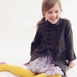 The Cadette Coat PDF Pattern and Tutorial - Sizes 2t - 10 -childrens ...