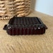 Vintage Ruby Red Rectangular Pressed Glass, Ribbed Diamond Pattern - Etsy