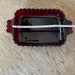 Vintage Ruby Red Rectangular Pressed Glass, Ribbed Diamond Pattern - Etsy