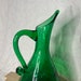 Mid Century Rainbow Bubbled Glass Pitcher Emerald Green - Etsy