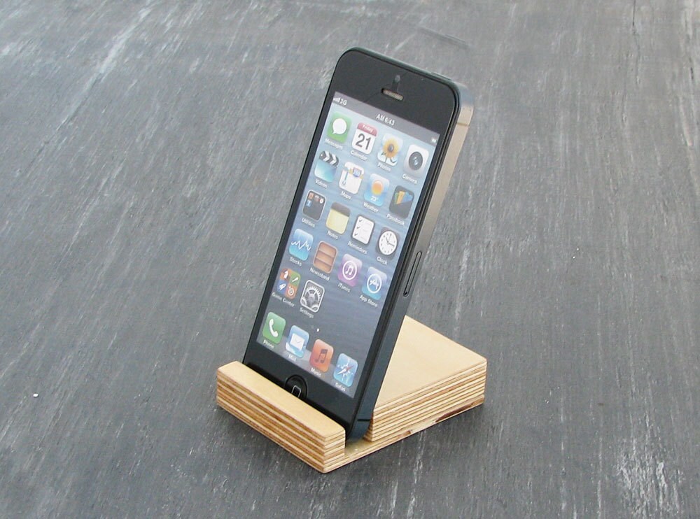 Docking station iphone holder Smartphone wooden stand Valet | Etsy