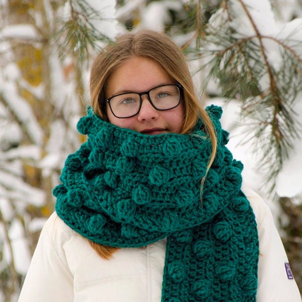 Popcorn Stitch Scarf - Etsy
