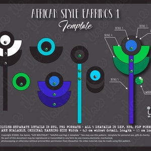 African Earrings Svg, DIY Leather STUD Earrings, Wood Vinyl Earrings ...