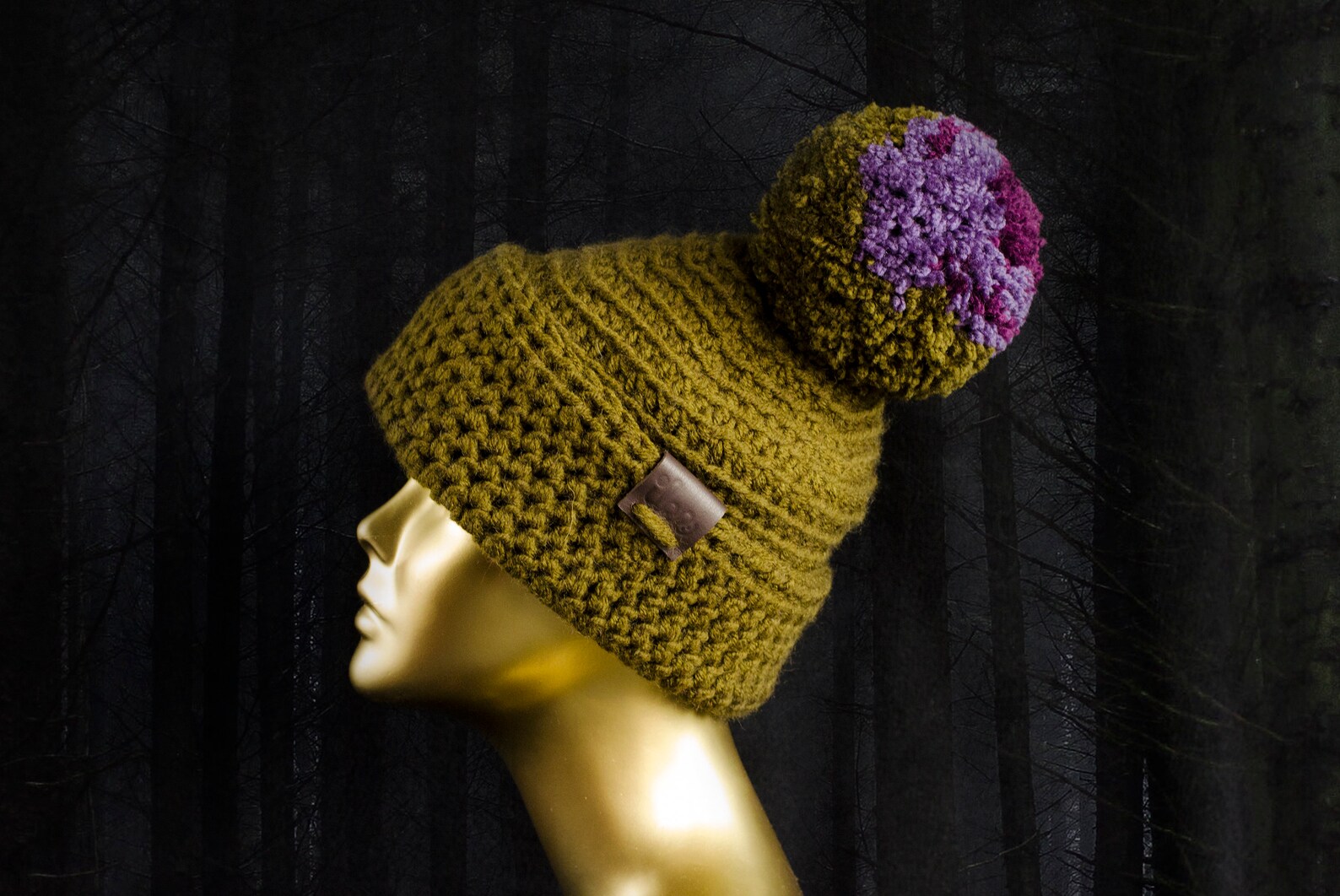 Knitted Winter Hat TRANSFORMER With Adjustable POM POMS - Etsy