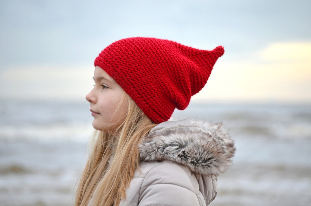Merino Wool Pixie Hat: Knit Elf Costume, Christmas Gnome Hat - Etsy