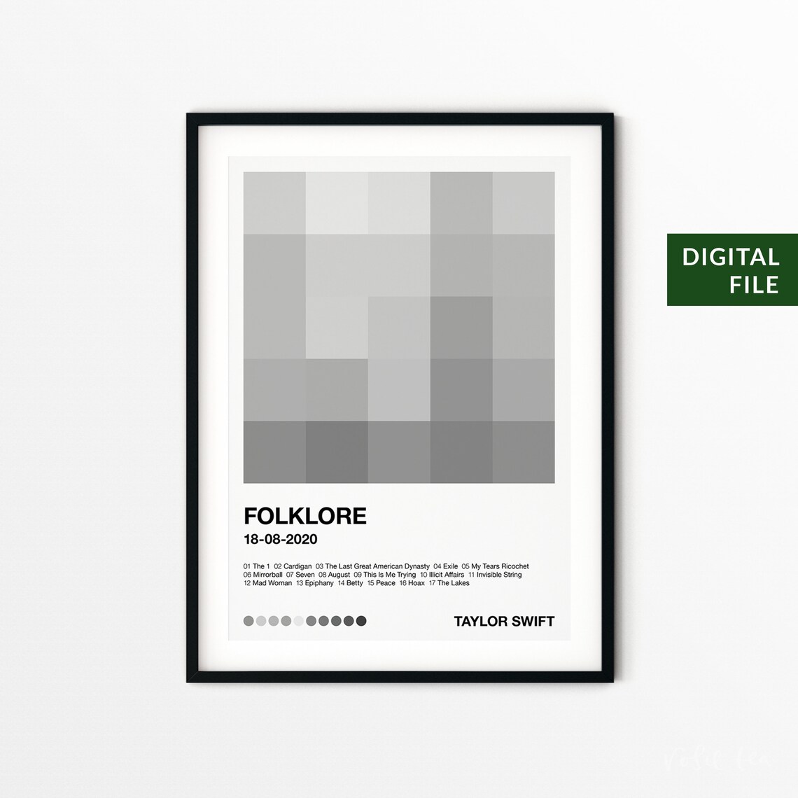 Taylor Swift Folklore Album Art Printable Download Digital - Etsy