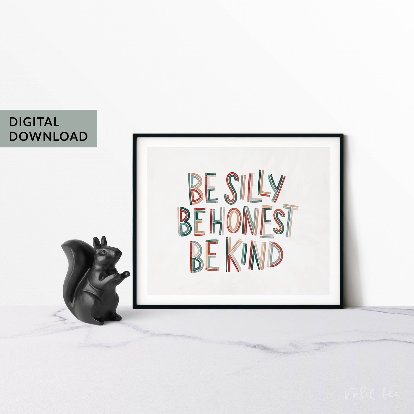 Be Silly Be Honest Be Kind Nursery Print Home Decor Hand - Etsy
