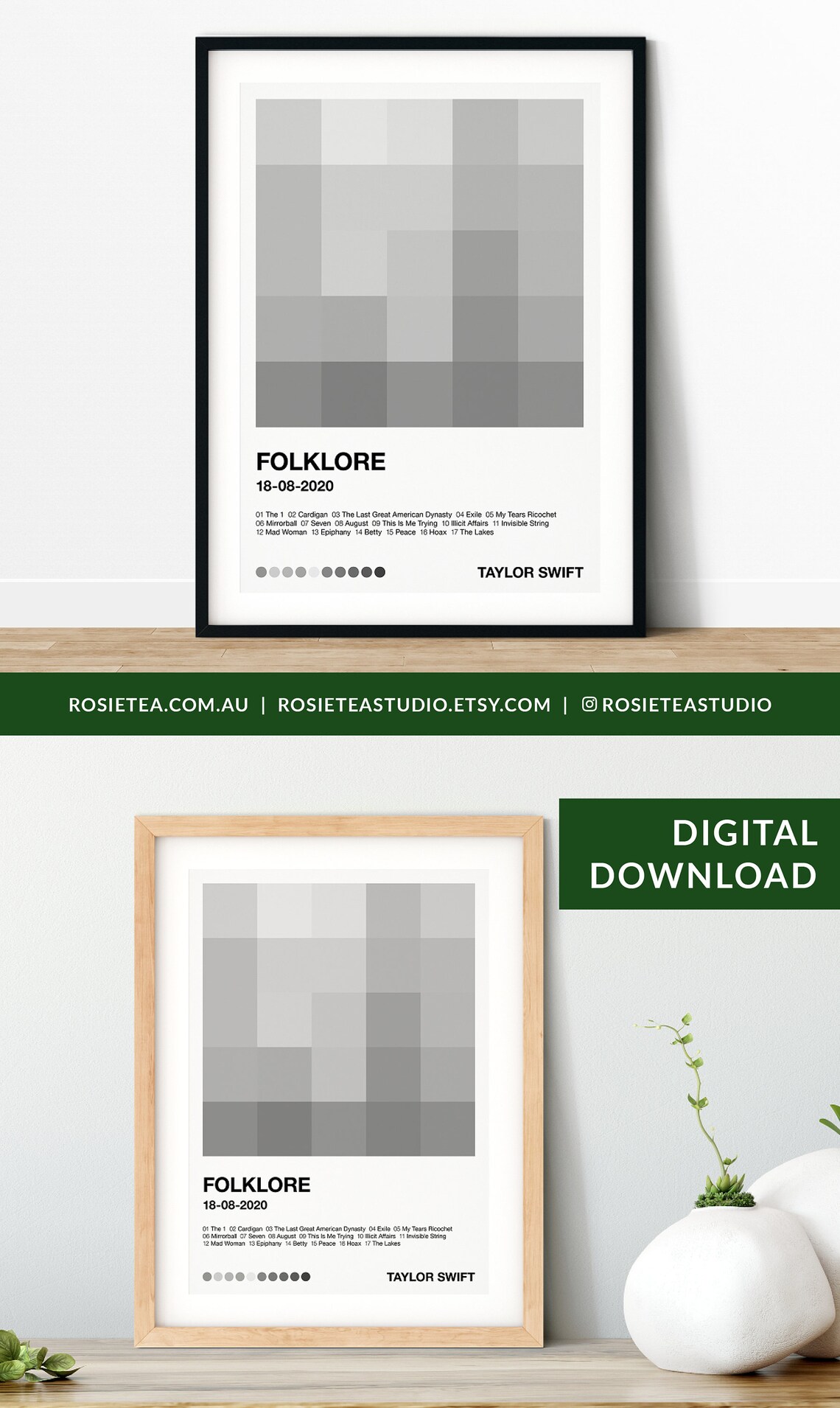 Taylor Swift Folklore Album Art Printable Download Digital - Etsy