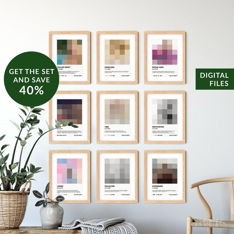 The Taylor Swift Album Art Set Printable Download Digital - Etsy
