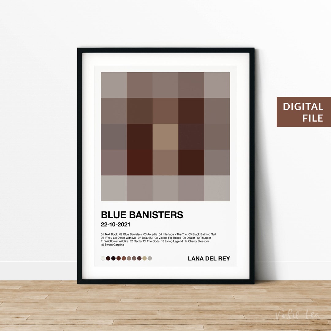 Lana Del Rey Blue Banisters Album Art Printable Download Digital Wall ...