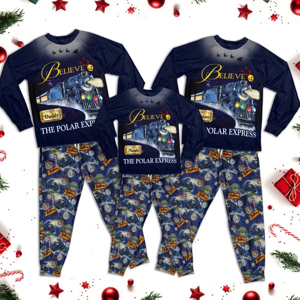 Polar Express Pajamas - Etsy