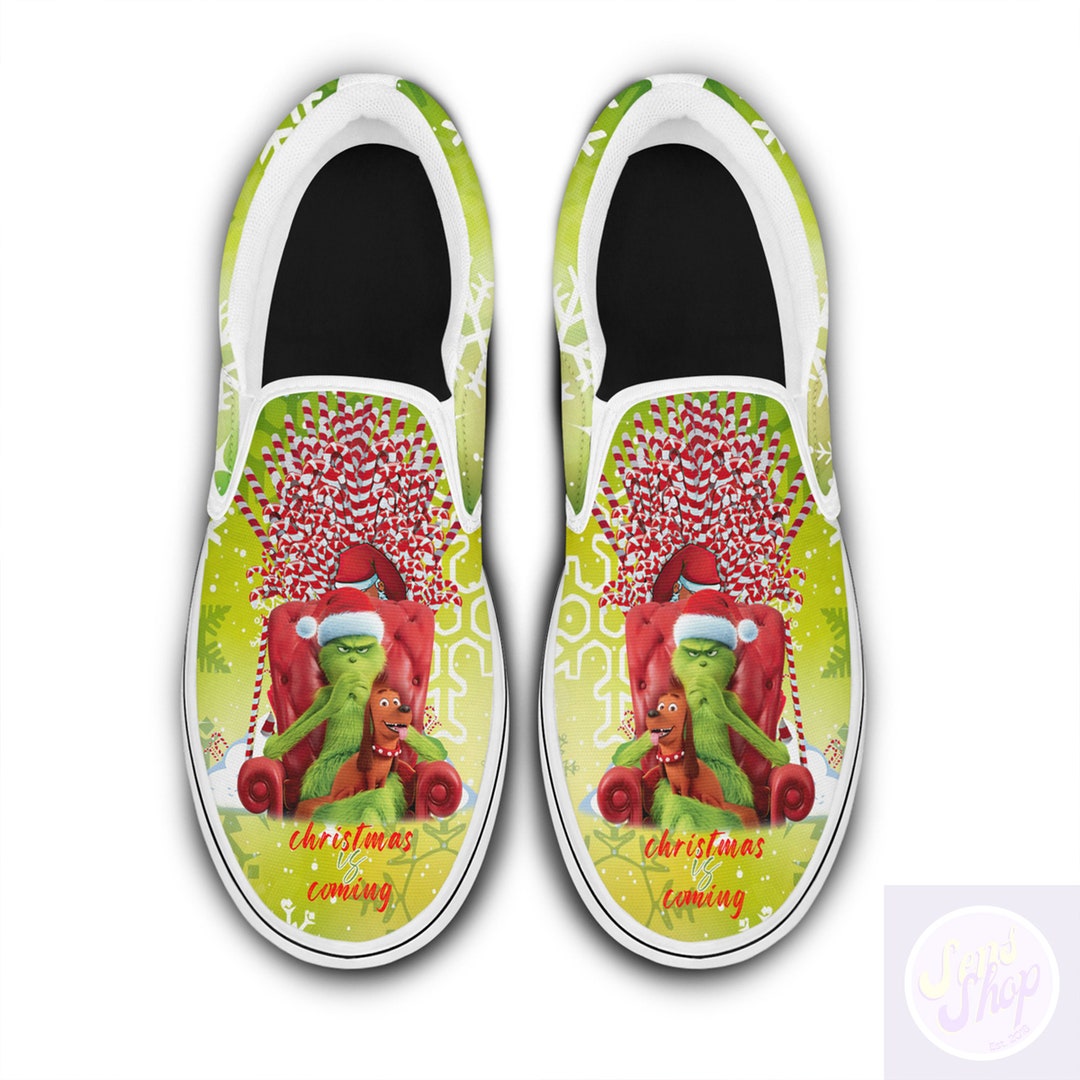 Candy Cane Throne Funny Merry Christmas Slip on Shoes Wears - Etsy