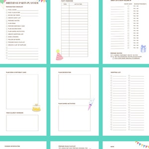 Birthday Party Planner Printable Birthday Budget Planner PDF Digital ...