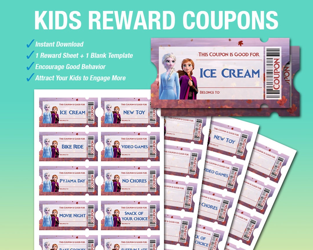 Coupons de récompense pour enfants Billets de récompense imprimables ...