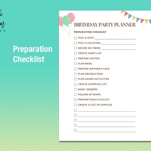 Birthday Party Planner Printable Birthday Budget Planner PDF Digital Download Birthday Party ...