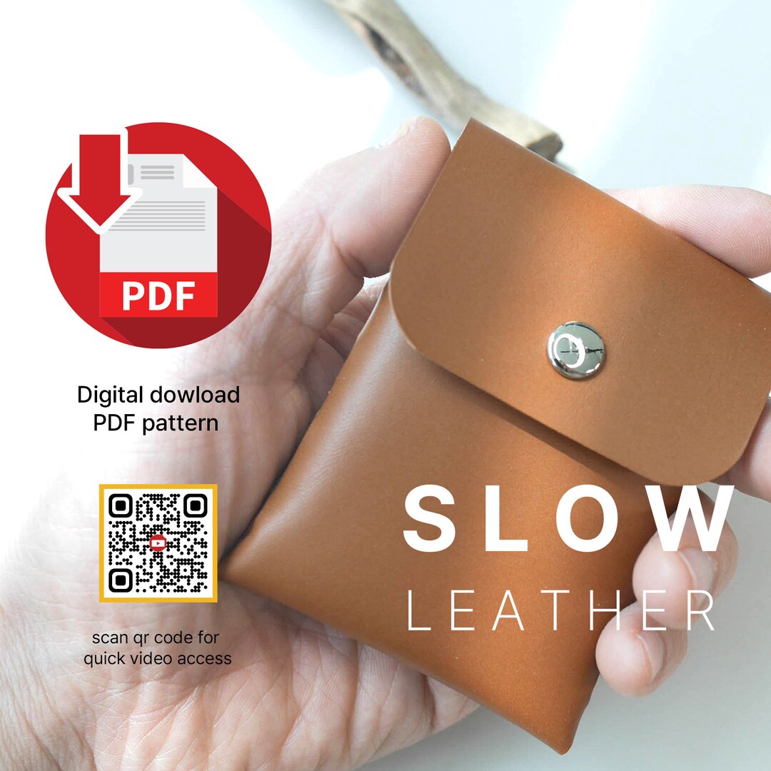Stitchless Leather Card Holder Wallet PDF Template, Digital PDF ...