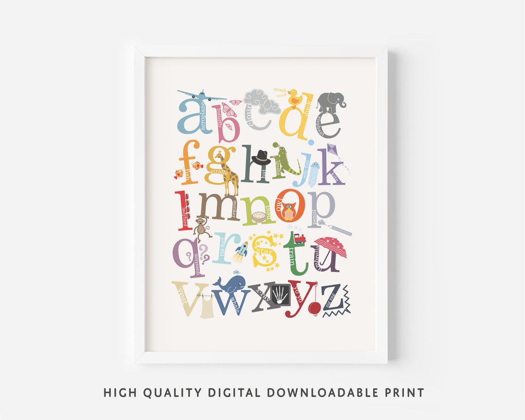 Alphabet Print - Digital Download - Etsy