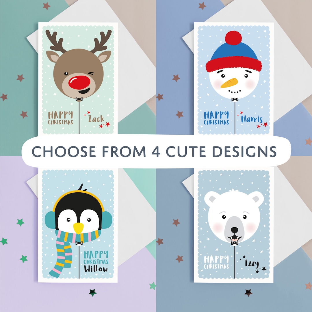 Personalised Childrens Christmas Cards / Personalised Christmas Cards ...