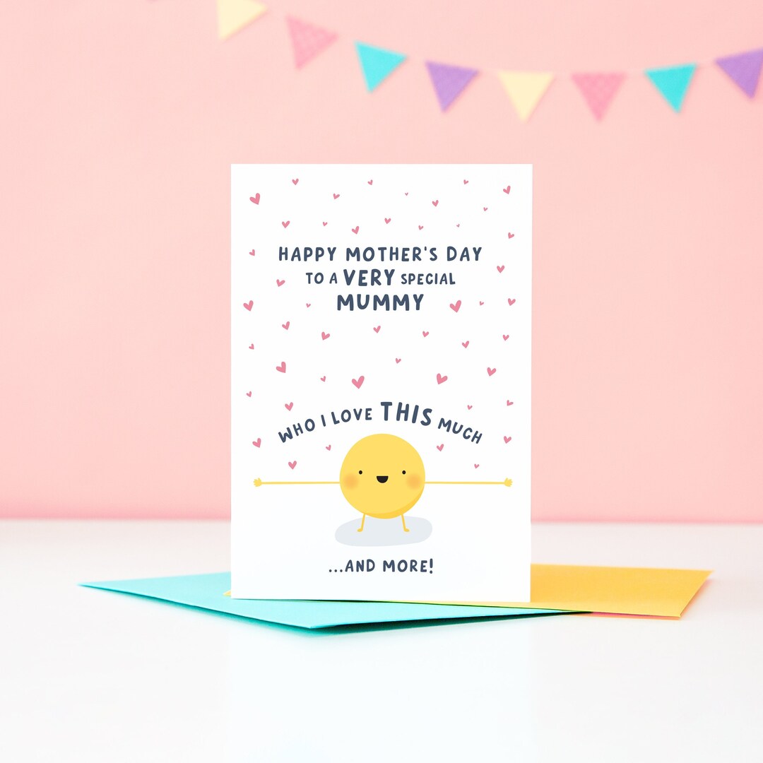 Special Mummy Mother's Day Card Love You This Much - Etsy