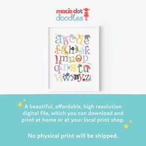 Alphabet Print - Digital Download - Etsy