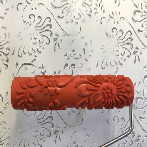 Artsy Leaf Pattern Decorative Patterned Paint Roller | Etsy