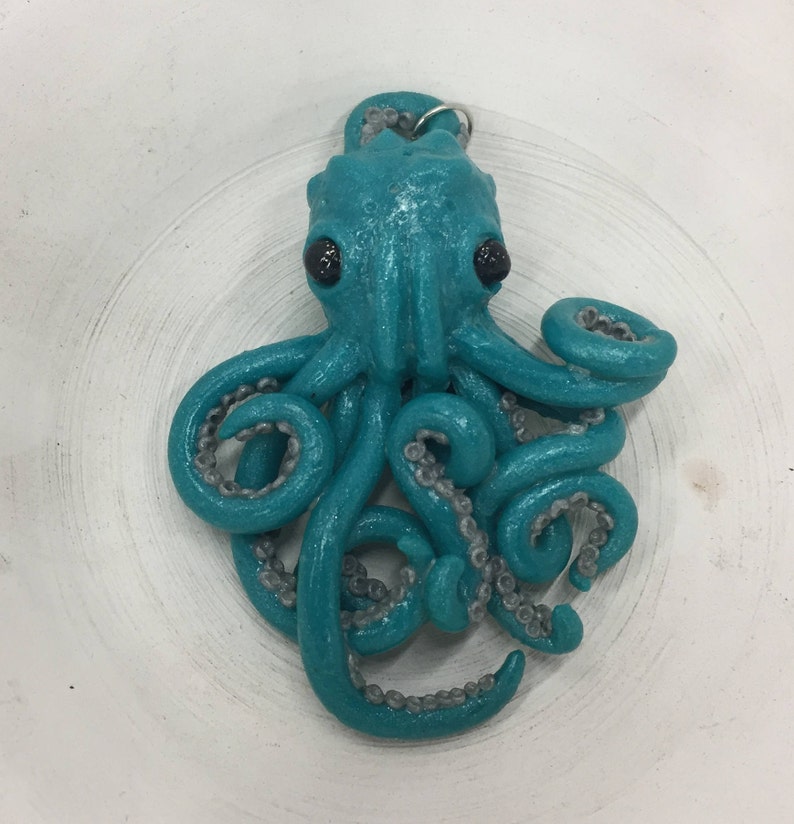 Polymer Clay Octopus Pendent - Etsy