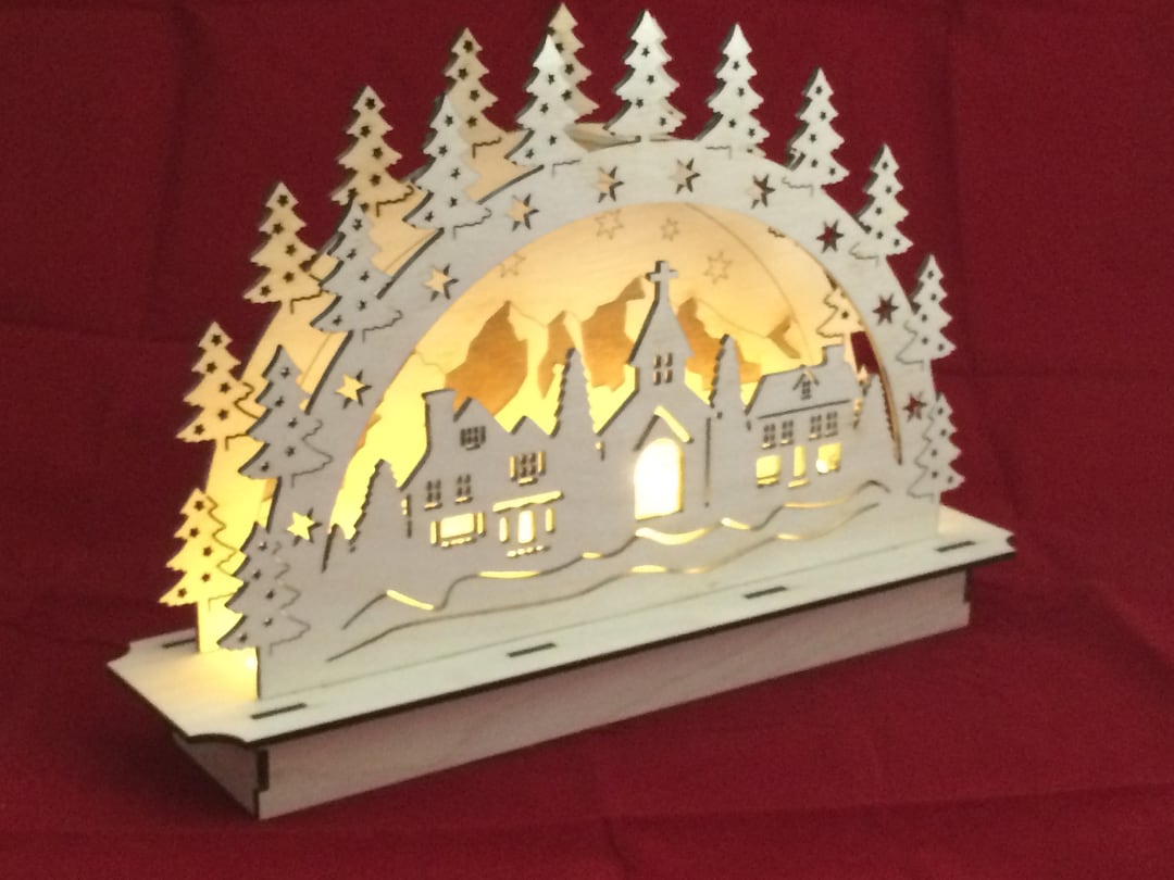 Lovely German-style Christmas Schwibbogen (candle Arch) - Baltic Birch ...