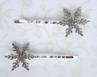 Snowflake hair pin | Etsy