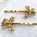 Iris Floral 24k Gold Hair Pins Bobby Pins Garden Wedding | Etsy