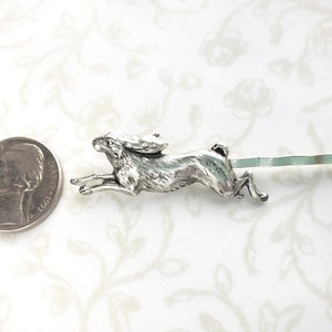 Silver Rabbit Hair Pins, Set of 2, Spring, Easter, Bunny, Teacher Gift ...