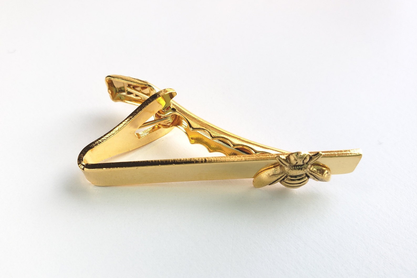 Gold Bee Tie Clip Beekeeper Rustic Summer Garden Wedding | Etsy