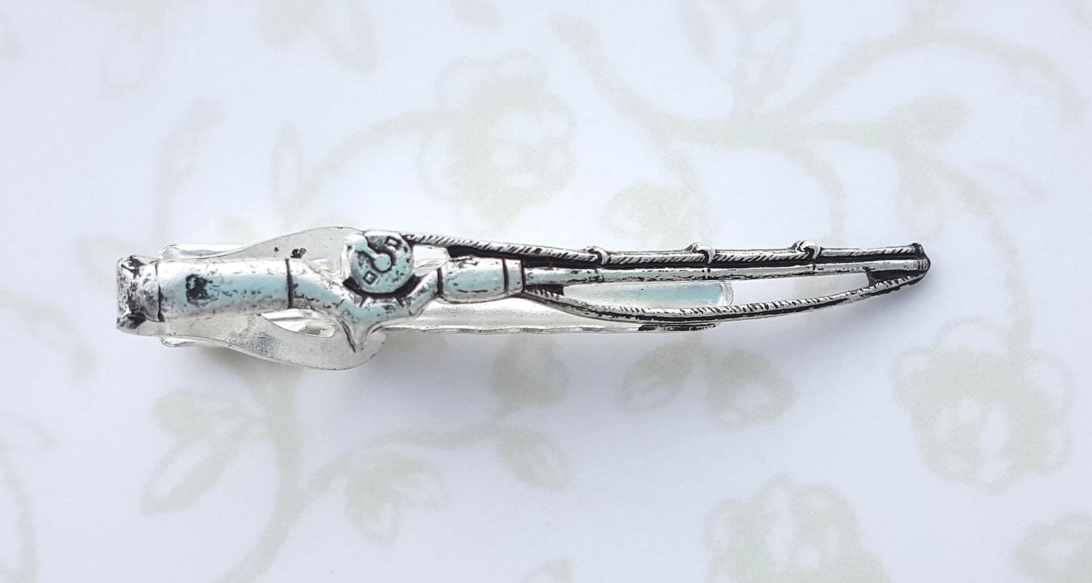 Silver Fishing Rod Tie Clip Fishing Pole Tie Bar - Etsy