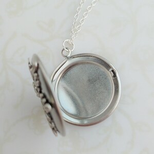 Silver Snowflake Locket Necklace, Winter, Ice, Photo, Hidden Message ...