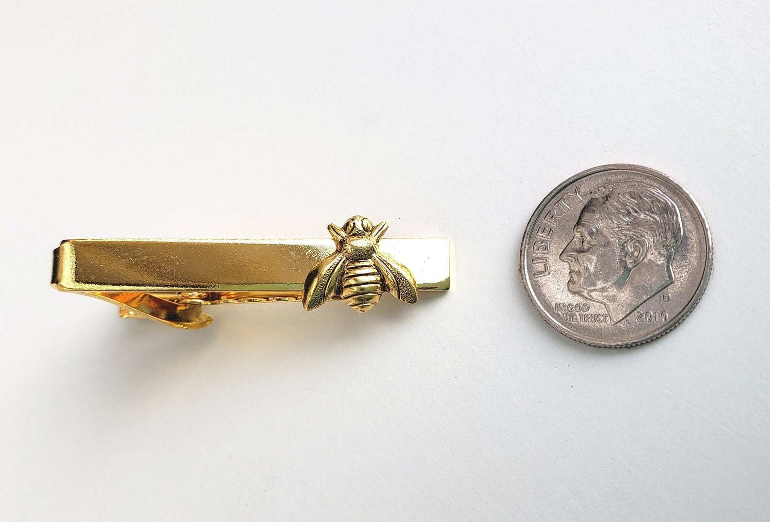 Gold Bee Tie Clip Beekeeper Rustic Summer Garden Wedding - Etsy