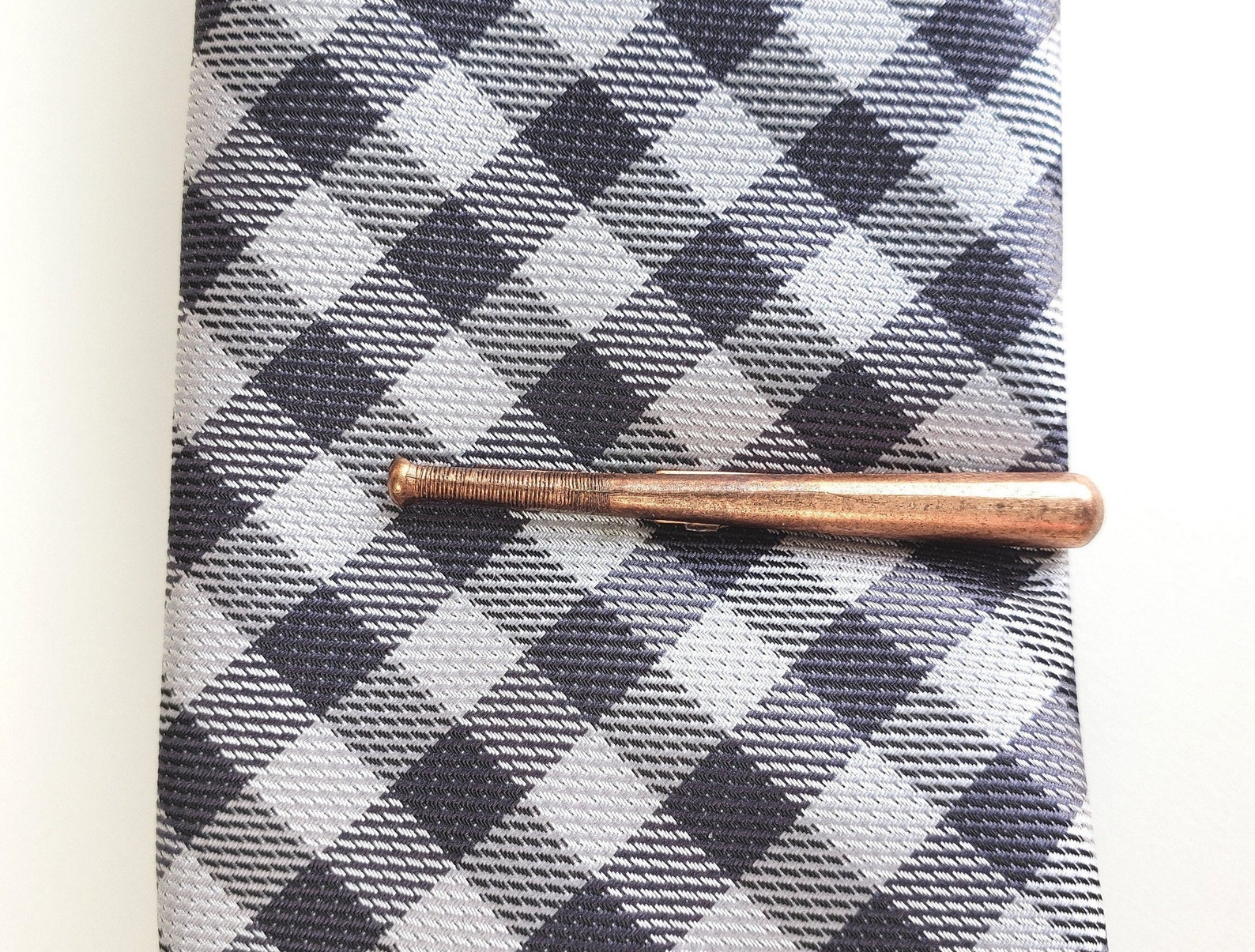 Rustic Copper Baseball Bat Tie Clip Sports Tie Clip Baseball | Etsy
