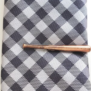 Rustic Copper Baseball Bat Tie Clip, Small Thin Skinny, Sports ...