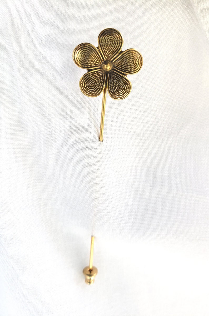 Forget-me-not Stick Pin, Lapel Pin, Choose Silver, Gold or Blue, Spring ...