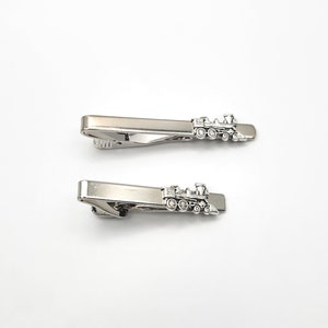 Silver Classic Train Locomotive Steam Engine Tie Clip, Engineer ...