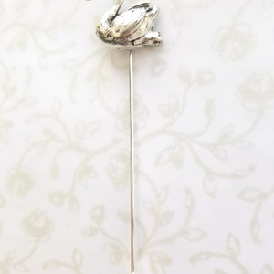 Silver Swan Stick Pin, Lapel Pin, Swan Lake, Trumpet of the Swan, Swan ...