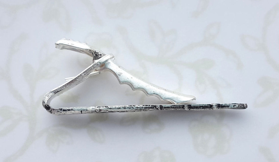 Silver Fishing Rod Tie Clip Fishing Pole Tie Bar - Etsy