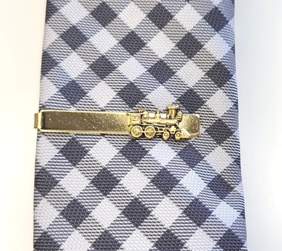 Gold Classic Train Locomotive Steam Engine Tie Clip Engineer | Etsy