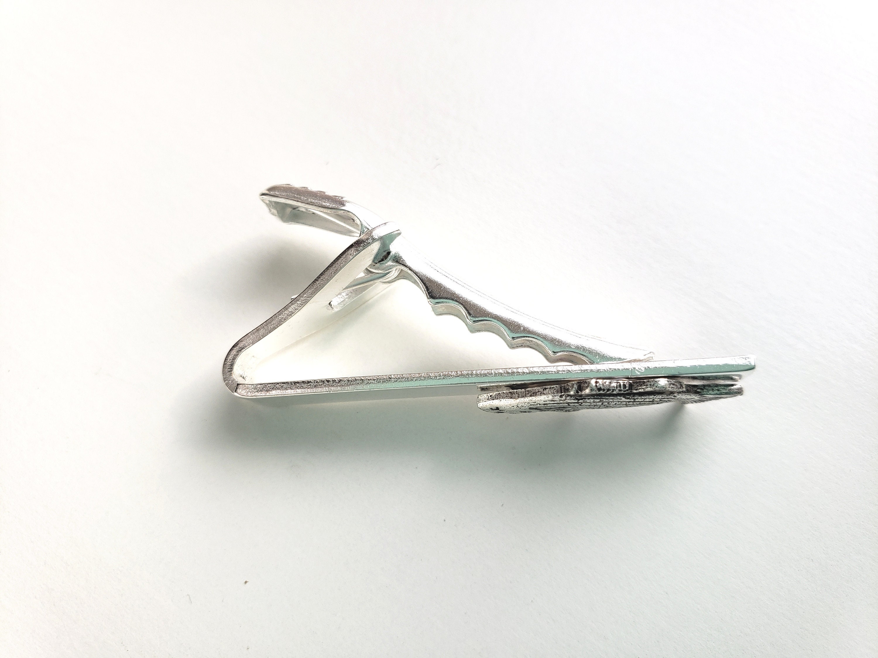Silver Fish Tie Clip Bass Father's Day Rustic Fishing - Etsy